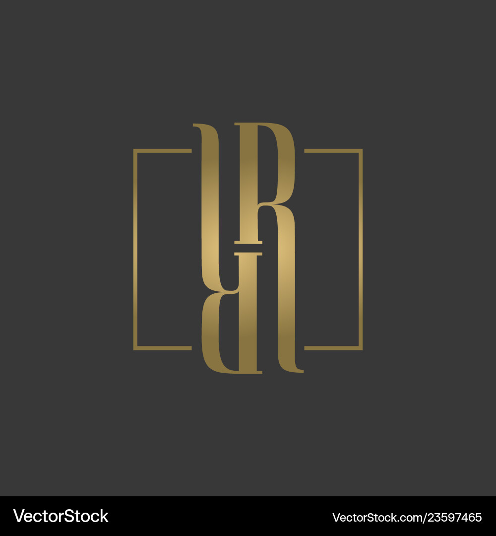 Rr logo monogram Royalty Free Vector Image - VectorStock