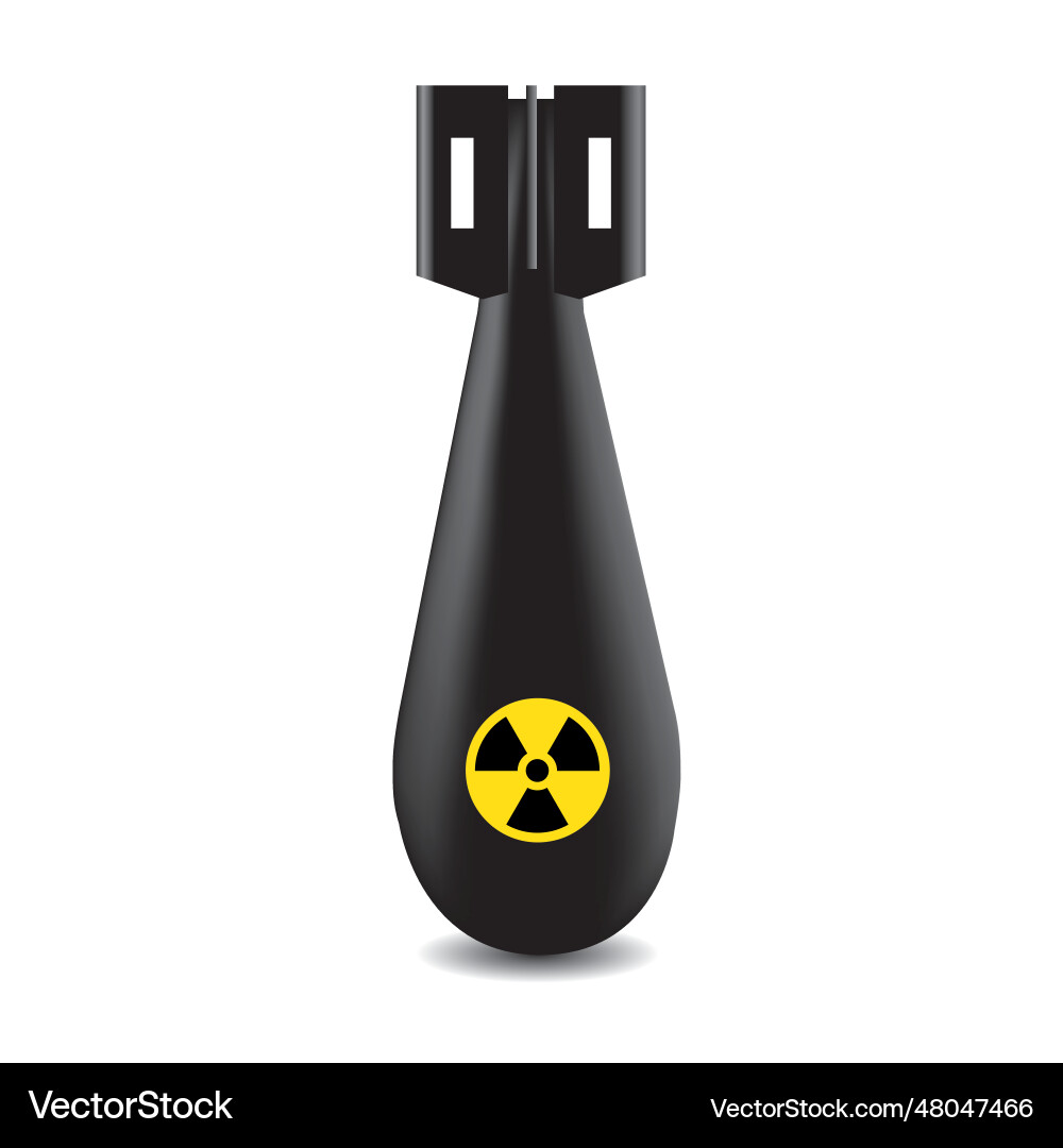 Atomic bomb symbol sign Royalty Free Vector Image