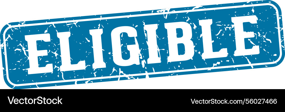 Eligible rectangular sign stamp Royalty Free Vector Image