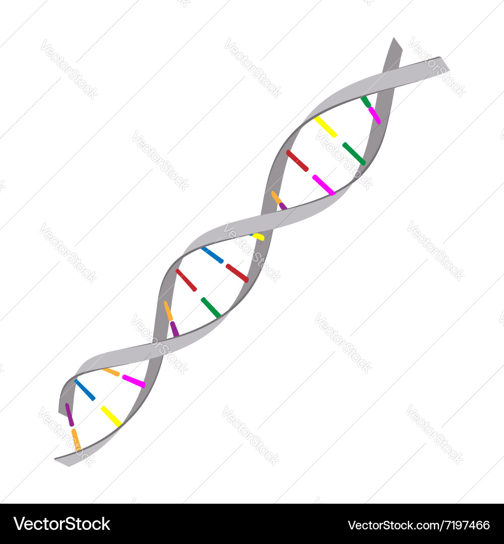Genetics concept cartoon icon Royalty Free Vector Image