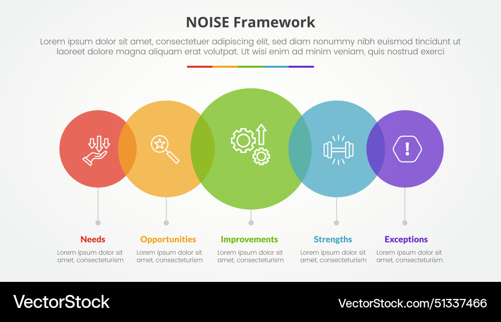 Noise analysis model infographic concept Vector Image