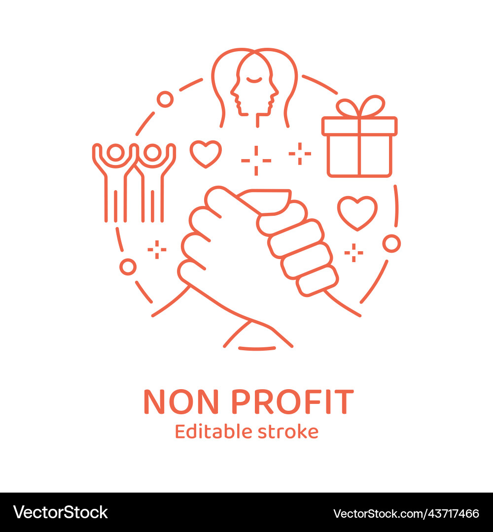 Nonprofit organization concept icon charity Vector Image