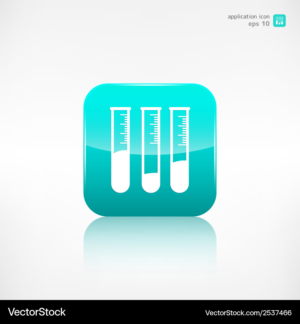 Test tube icon microbiology equipment Royalty Free Vector