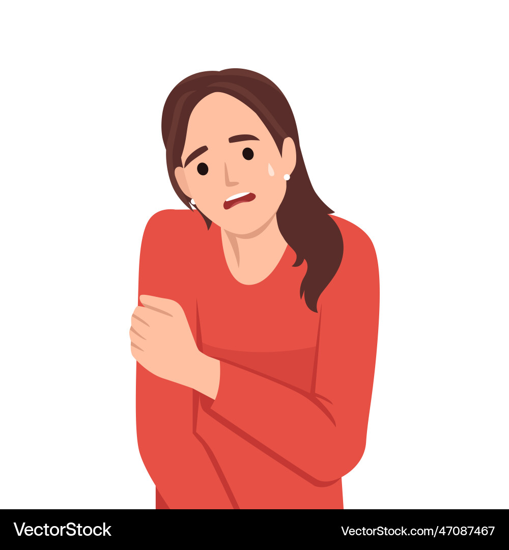 Depressed Young Woman Royalty Free Vector Image