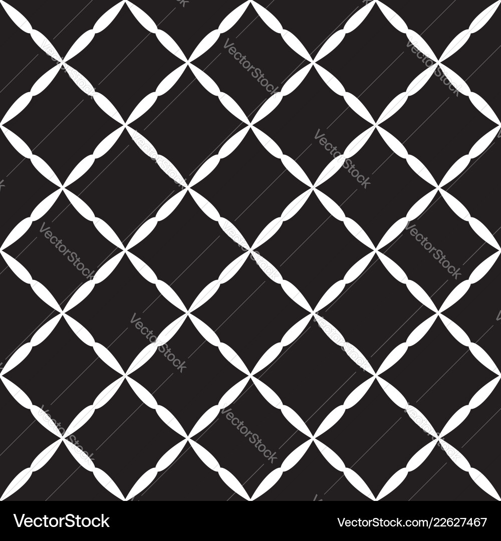 Diagonal Grid Art - Black & White Royalty Free Vector