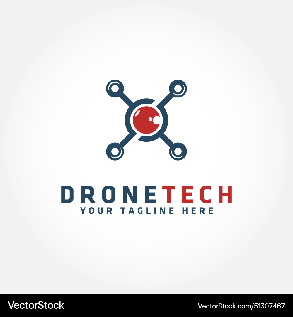 Drone logo template icon photography Royalty Free Vector