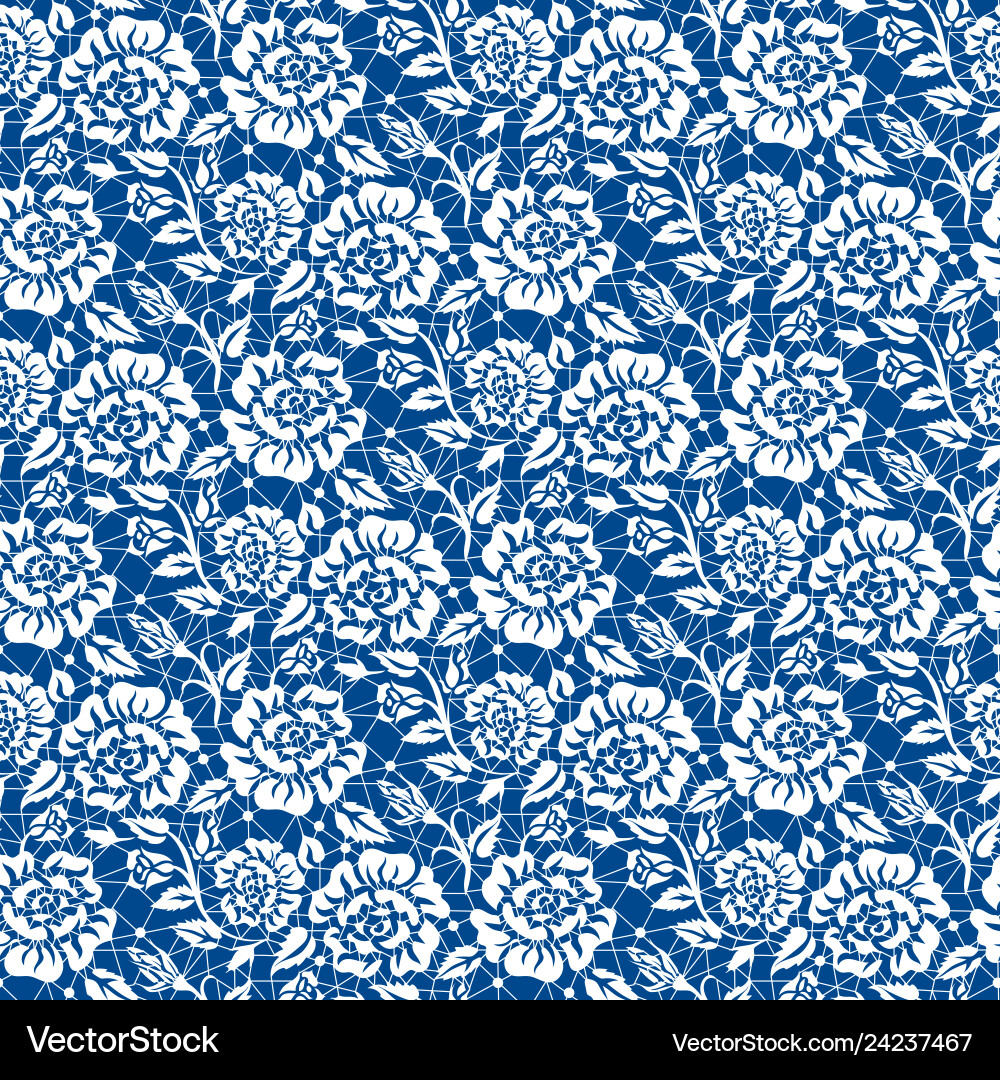 Elegant White Lace Pattern Royalty Free Vector Image