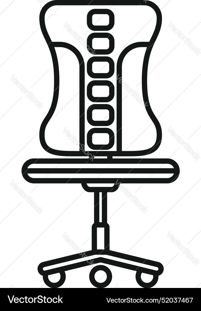Ergonomic office chair with adjustable back Vector Image