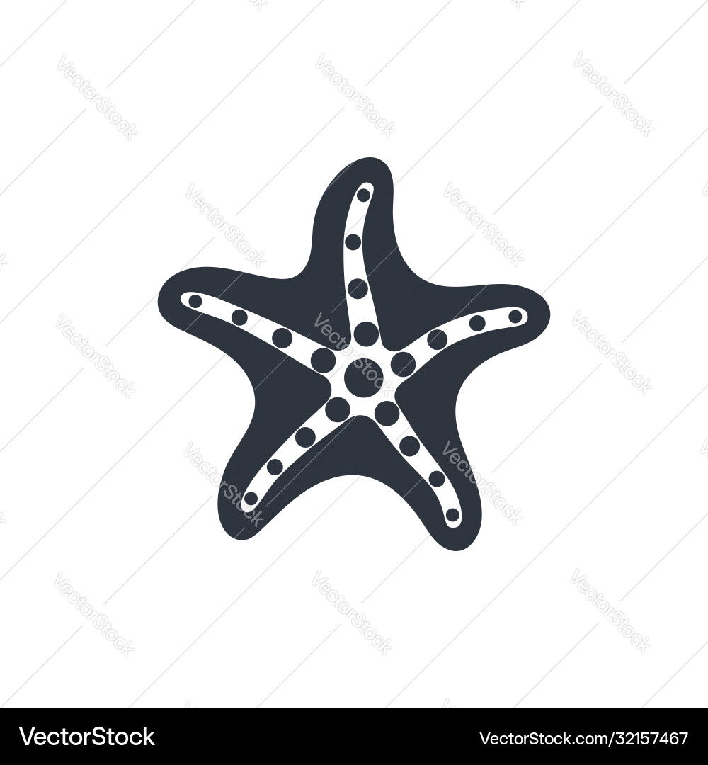 Starfish sign Royalty Free Vector Image - VectorStock