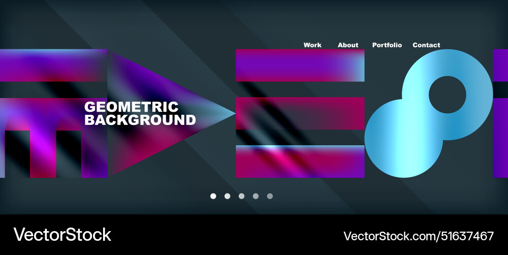 Various colorful geometric shapes abstract web Vector Image