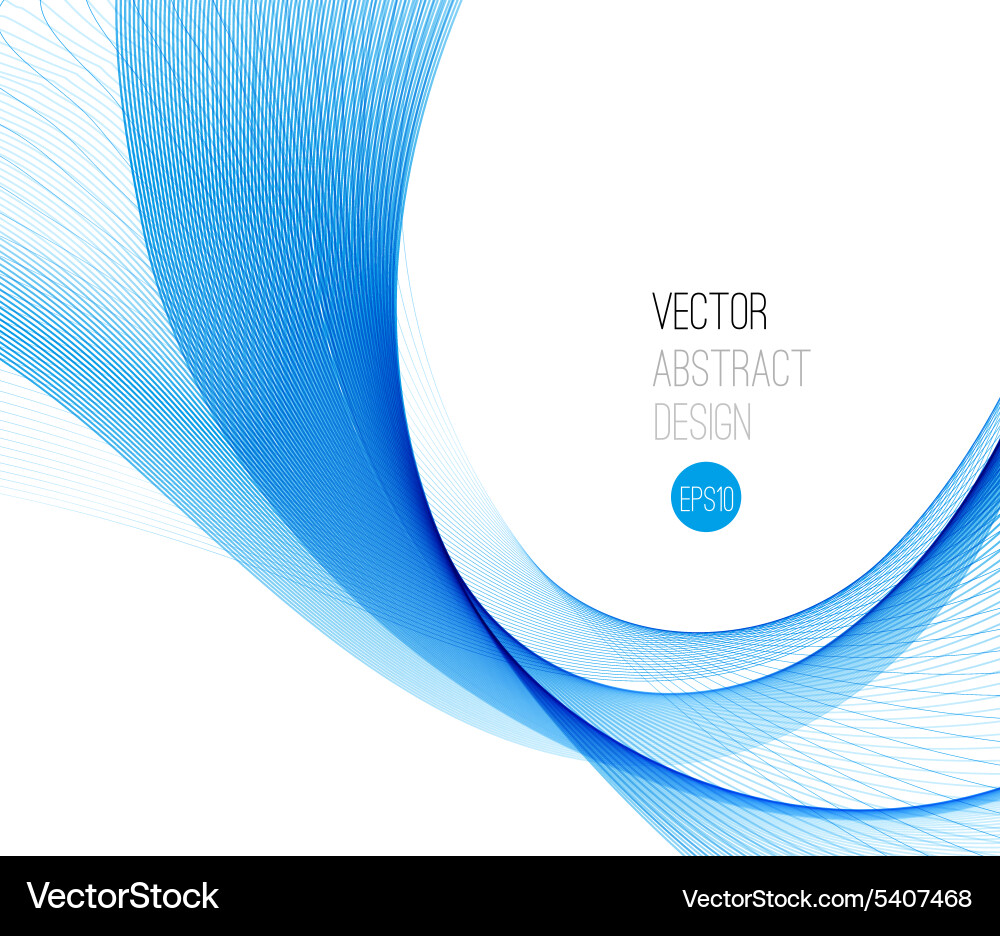 Blue Wave Stream Abstract Header Royalty Free Vector Image