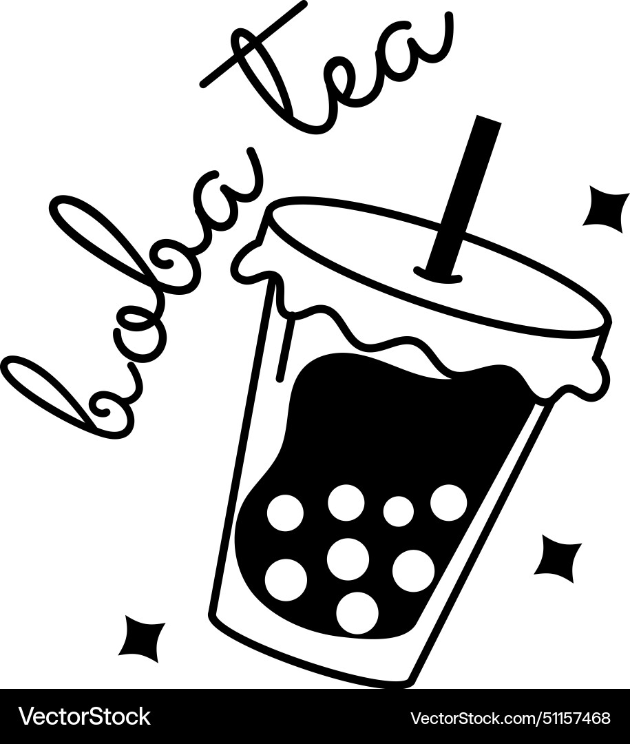 Boba tea Royalty Free Vector Image - VectorStock
