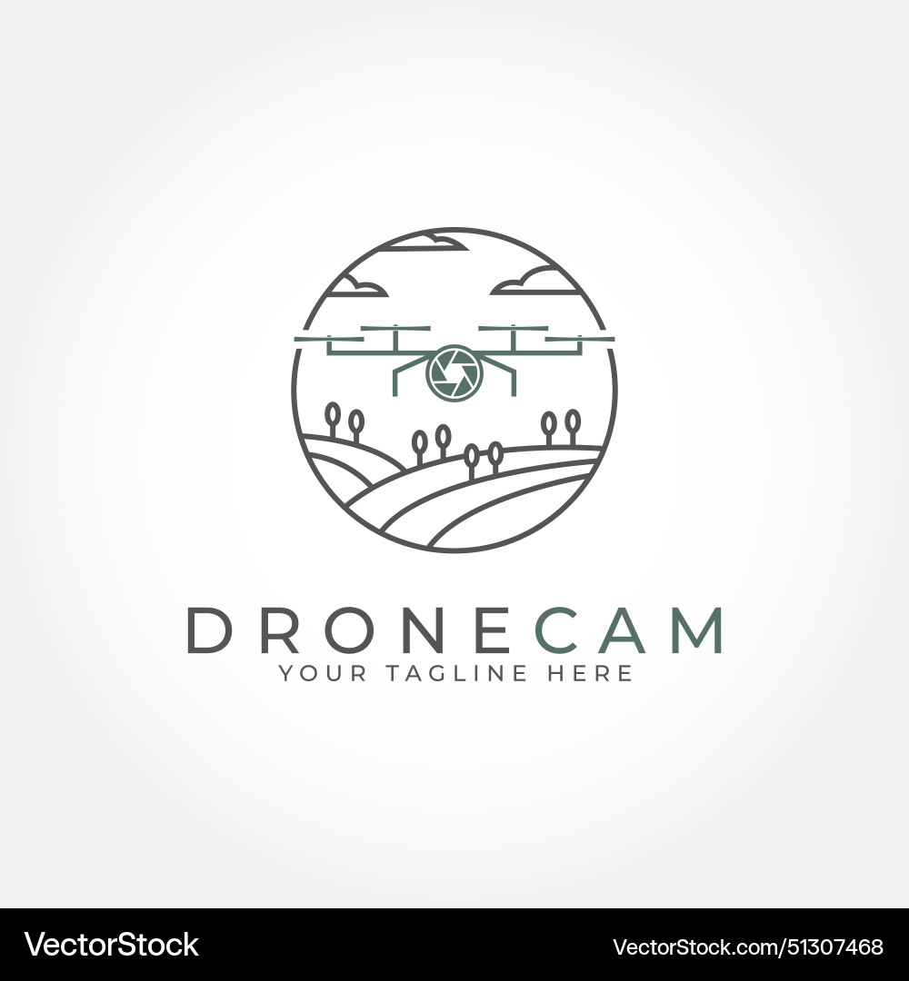 Drone logo farm drone logo design template Vector Image
