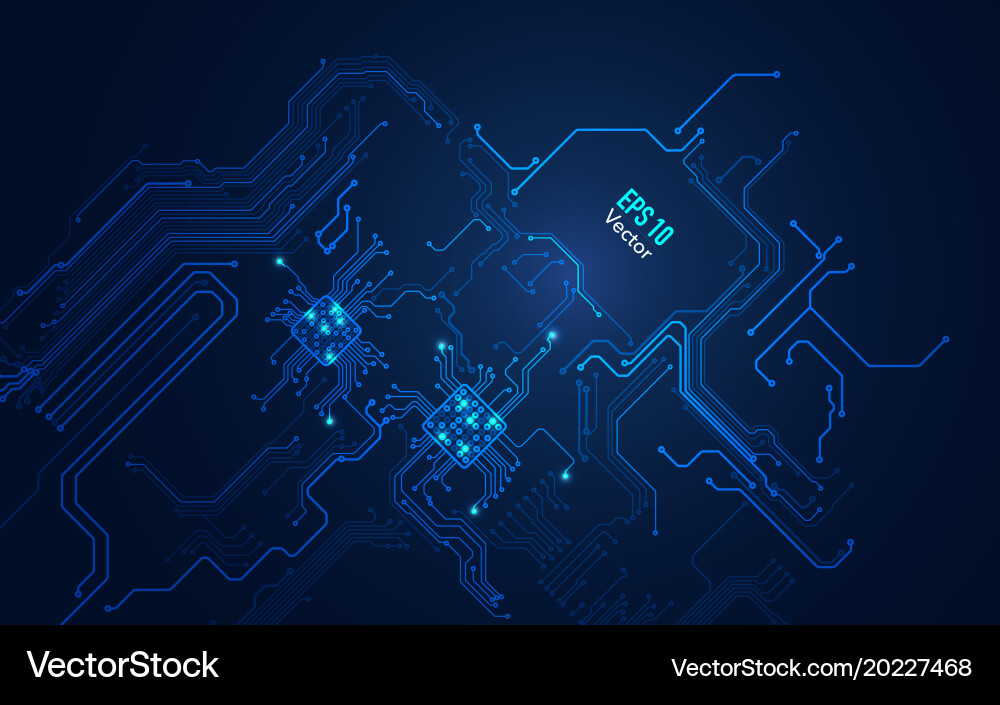 Futuristic Technology Circuit Board Royalty Free Vector