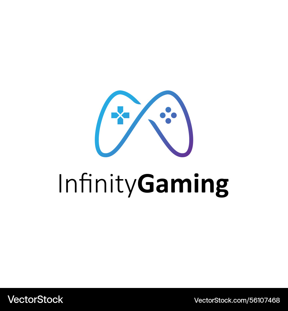 Infinity gaming logo Royalty Free Vector Image