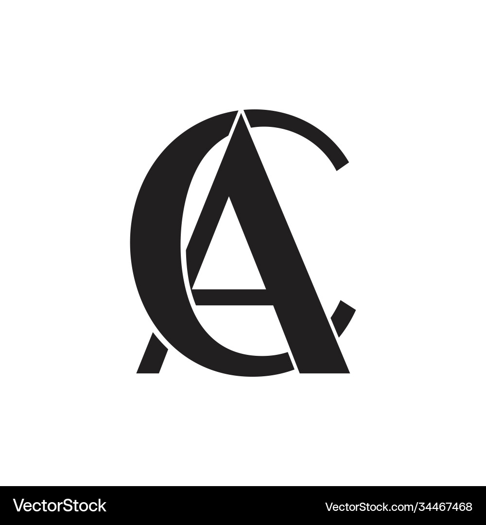 Overlapping Letters Logo Overlapping Letters Stock Vector Images