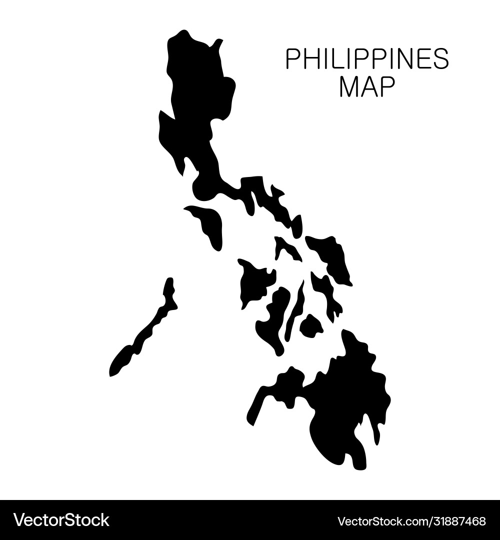 Philippines Map - Isolated Royalty Free Vector Image