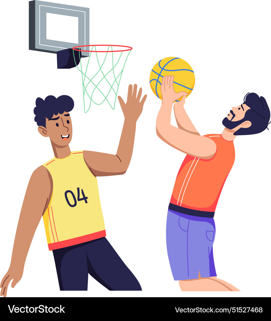 Playing basketball Royalty Free Vector Image - VectorStock