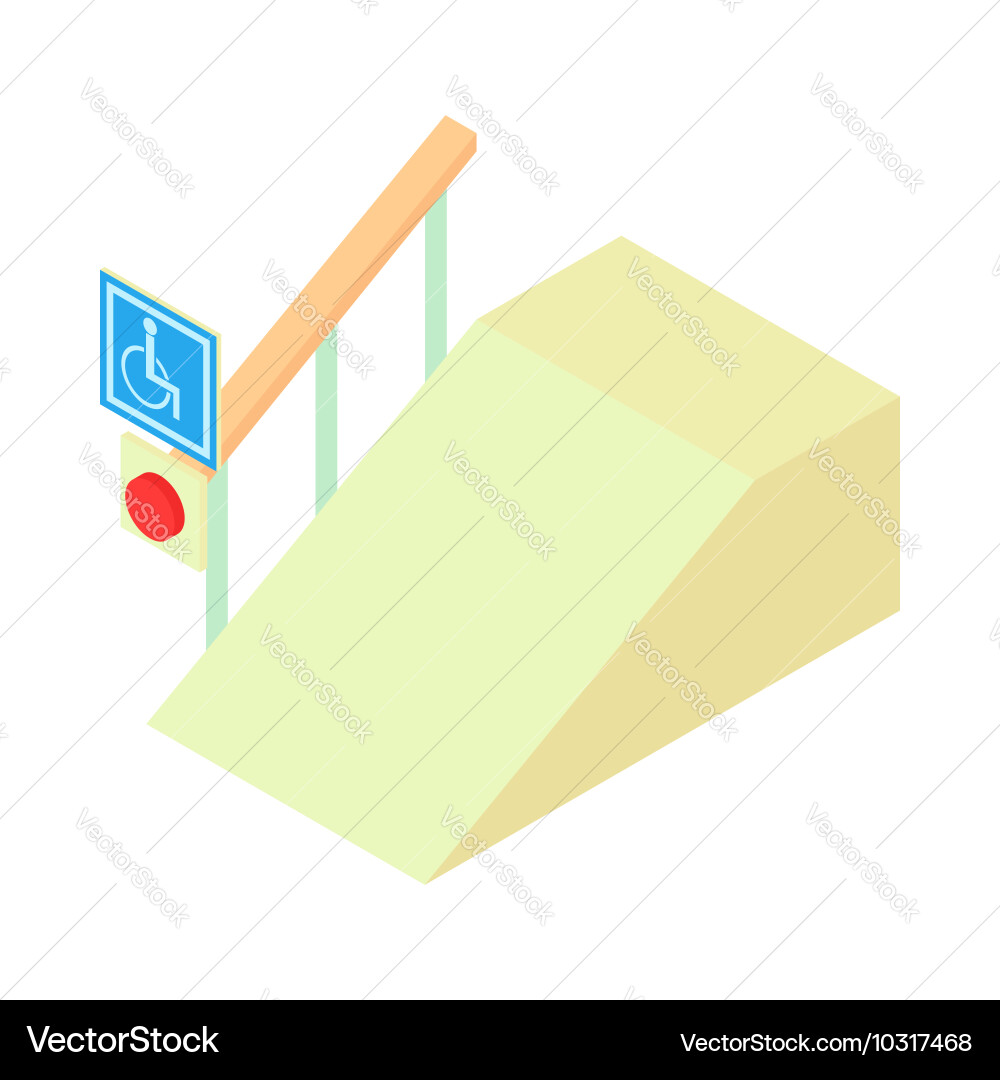 Ramp for the disabled with information sign icon Vector Image