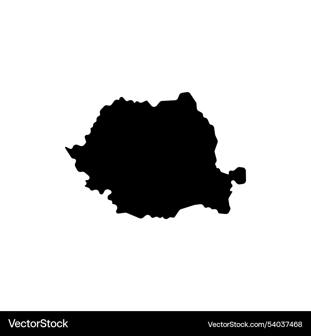 Romania country map border icon Royalty Free Vector Image