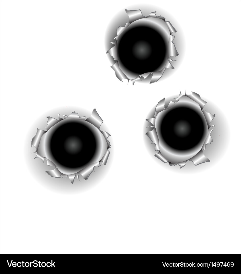 Bullet holes Royalty Free Vector Image - VectorStock
