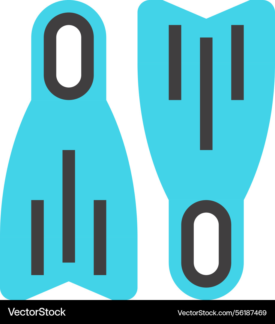 Flippers icon concept Royalty Free Vector Image