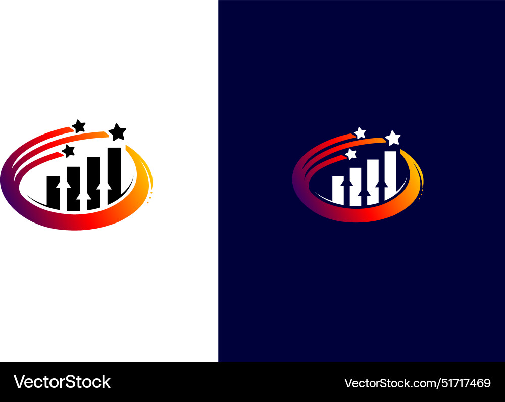 Graph logo icon design Royalty Free Vector Image
