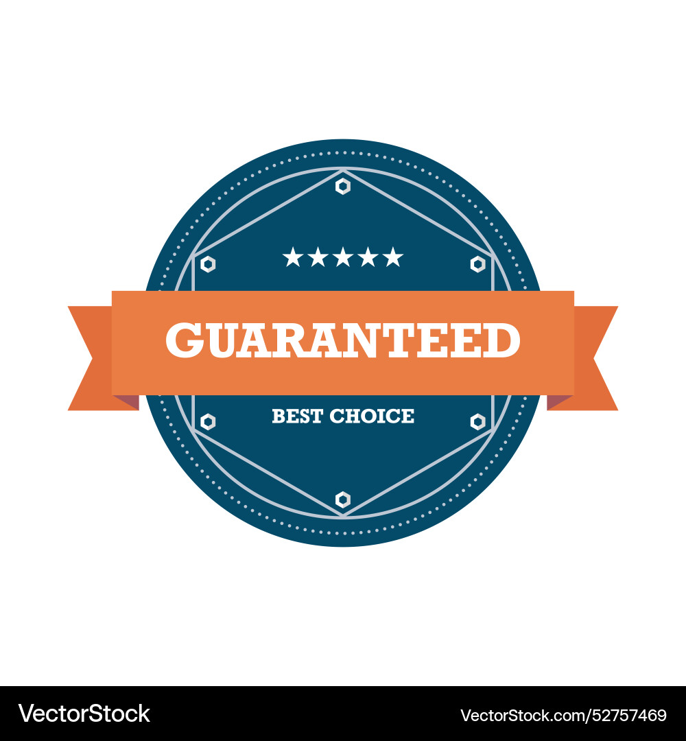 Guaranteed badge design element Royalty Free Vector Image