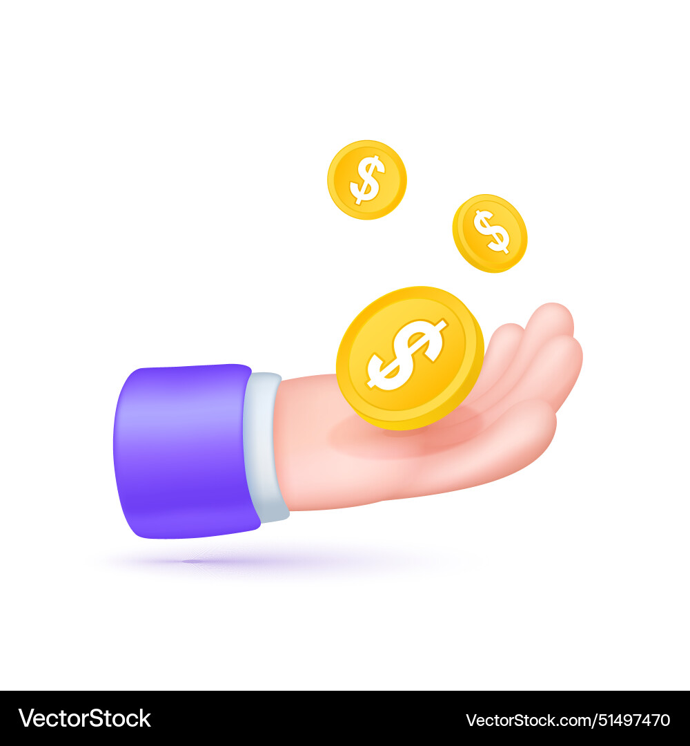 Box and pin in hand Royalty Free Vector Image - VectorStock