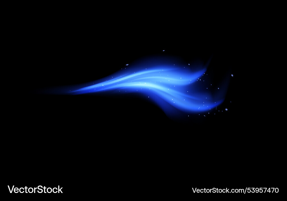 Depicting magical blue wind Royalty Free Vector Image