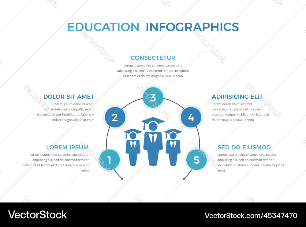 Education infographics Royalty Free Vector Image