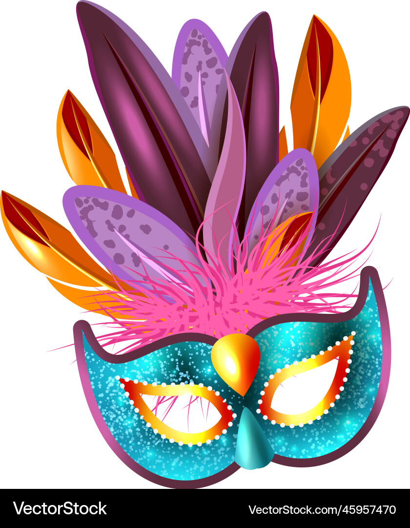 Floral carnival mask composition Royalty Free Vector Image