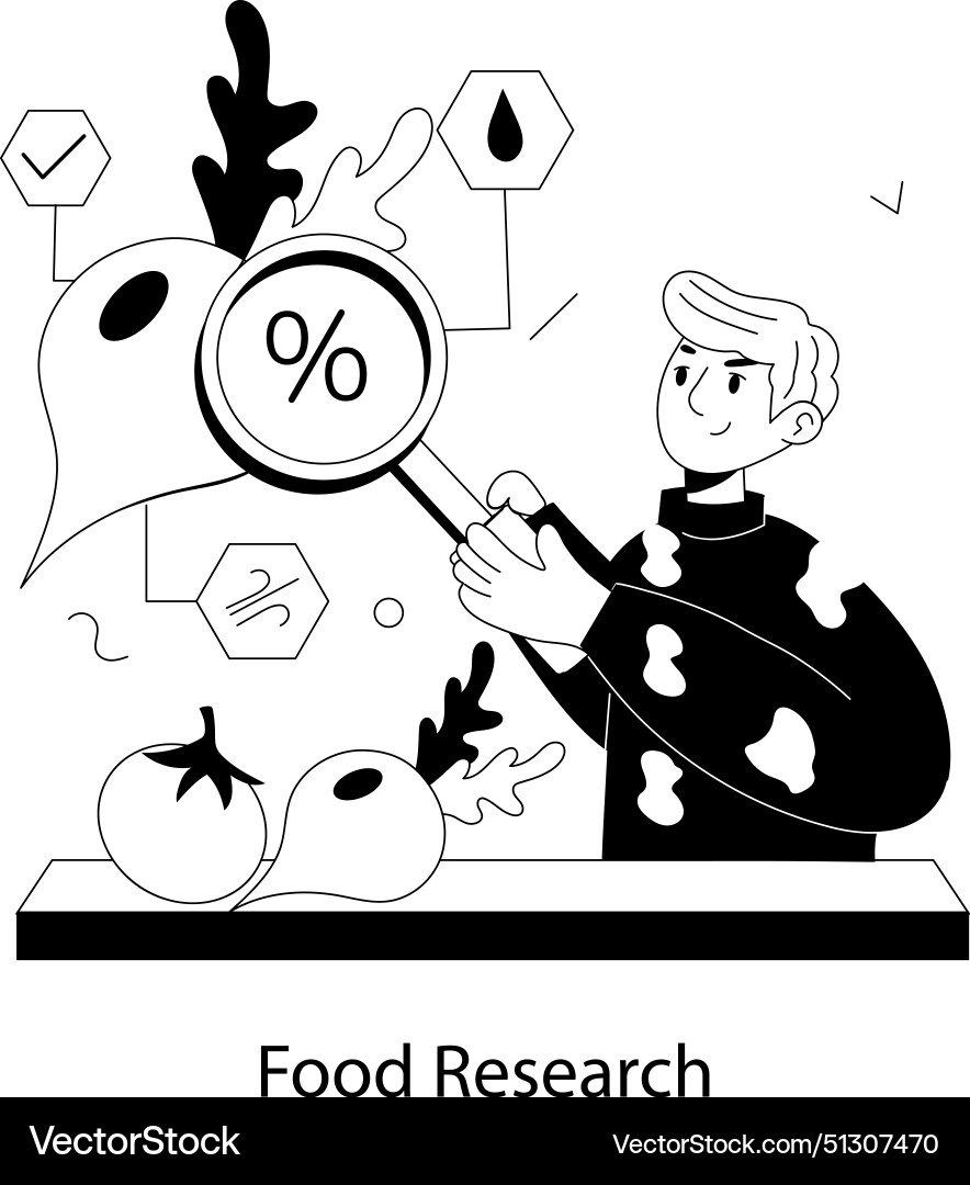 Food research Royalty Free Vector Image - VectorStock