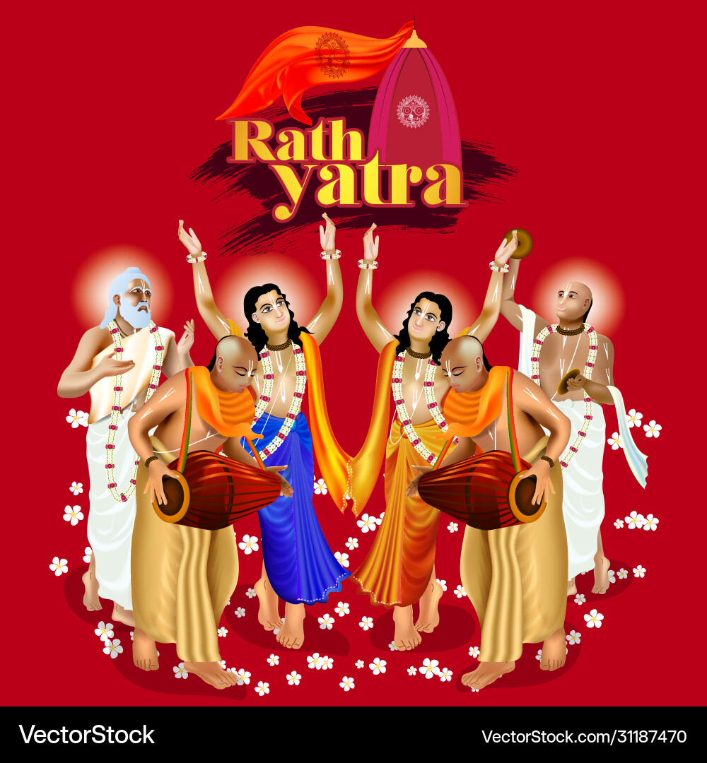 Gaura nitai Royalty Free Vector Image - VectorStock