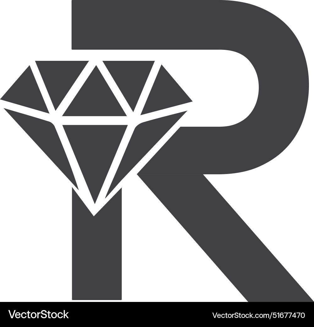 Luxury r logo design letter style Royalty Free Vector Image