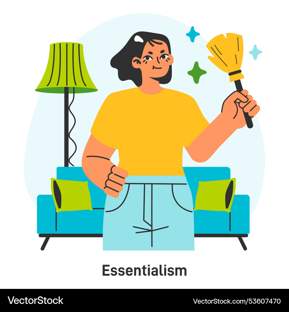Minimalist lifestyle essentialism simple Vector Image