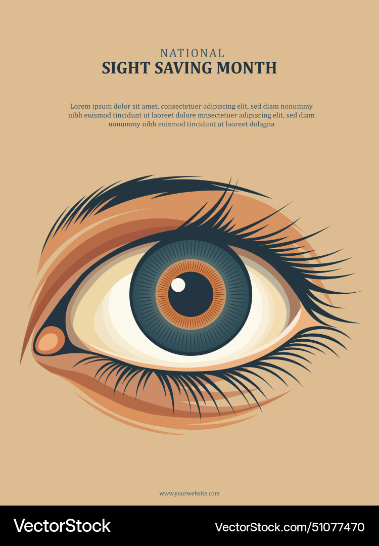 National sight saving month background Royalty Free Vector