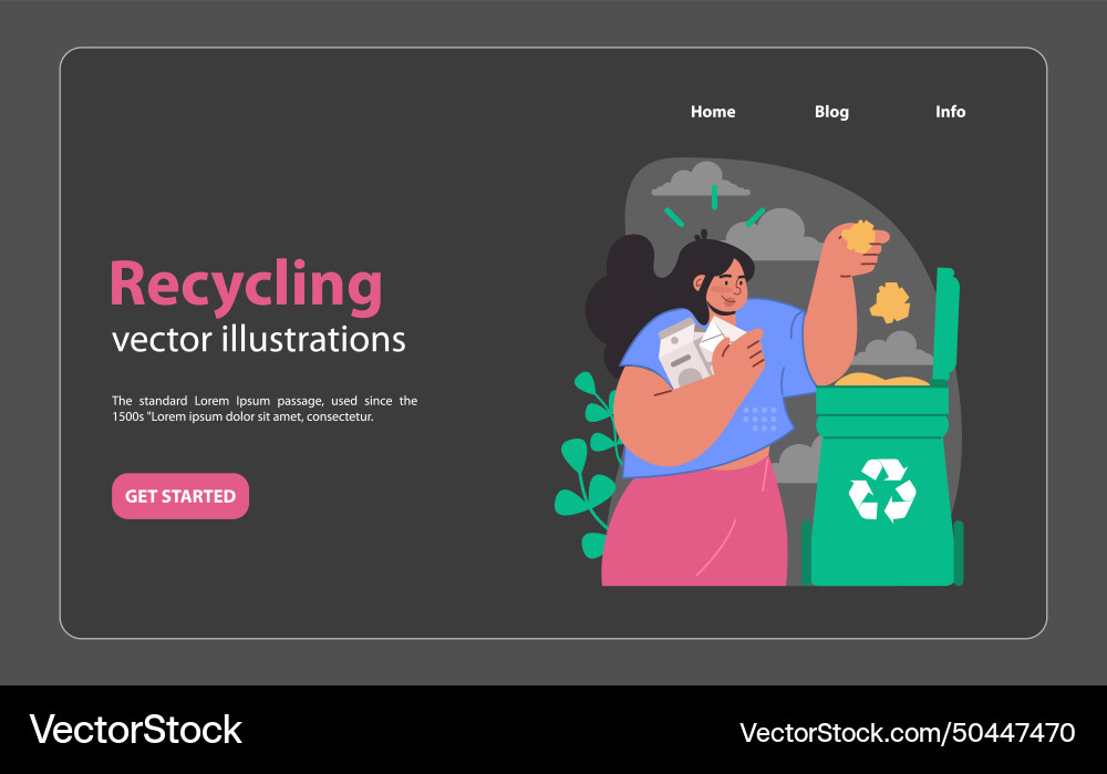 Recycling initiative concept demonstrates Vector Image
