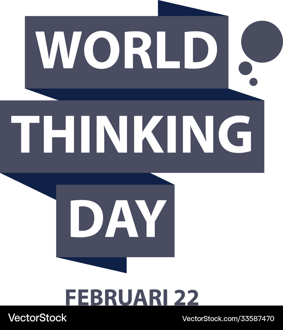 World thinking day template design Royalty Free Vector Image