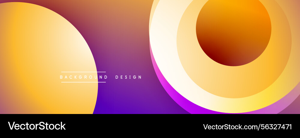 Abstract gradient circles overlap creating Vector Image