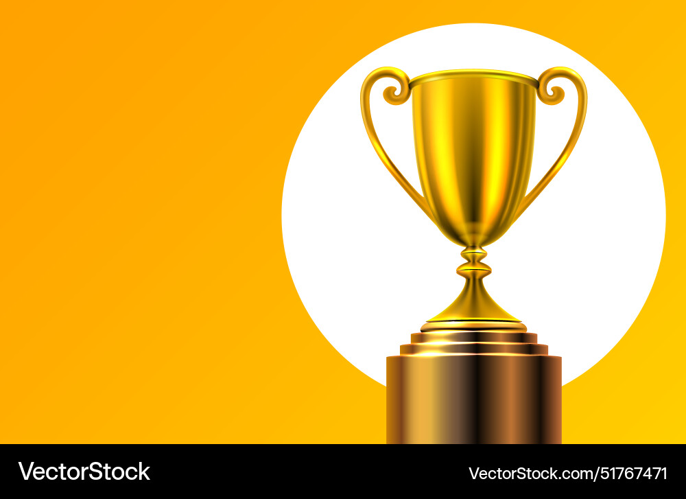 Award ceremony golden cup prize event Royalty Free Vector