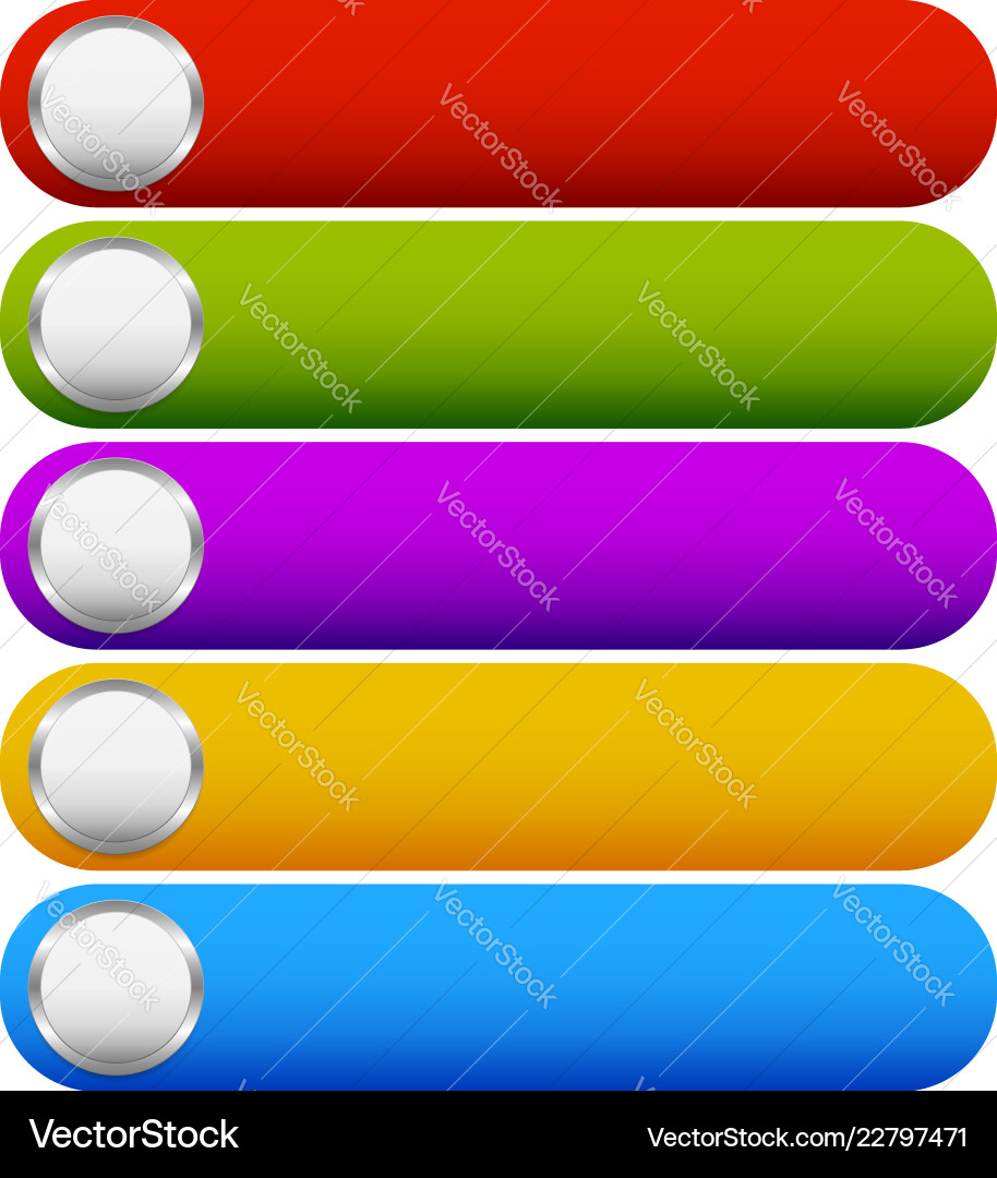 Bright Button Bars Royalty Free Vector Image - VectorStock