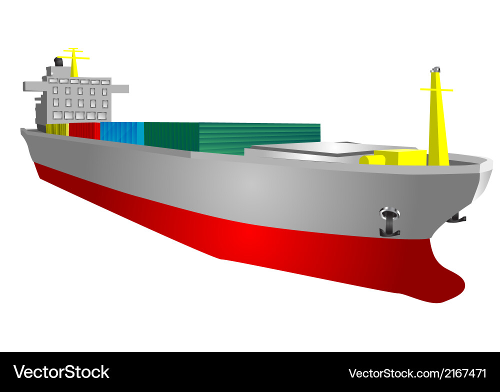 Cargo ship Royalty Free Vector Image - VectorStock