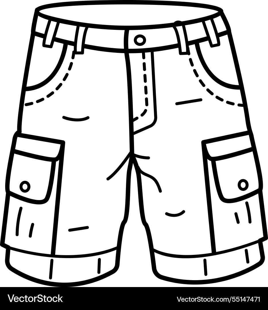 Cargo shorts Royalty Free Vector Image - VectorStock