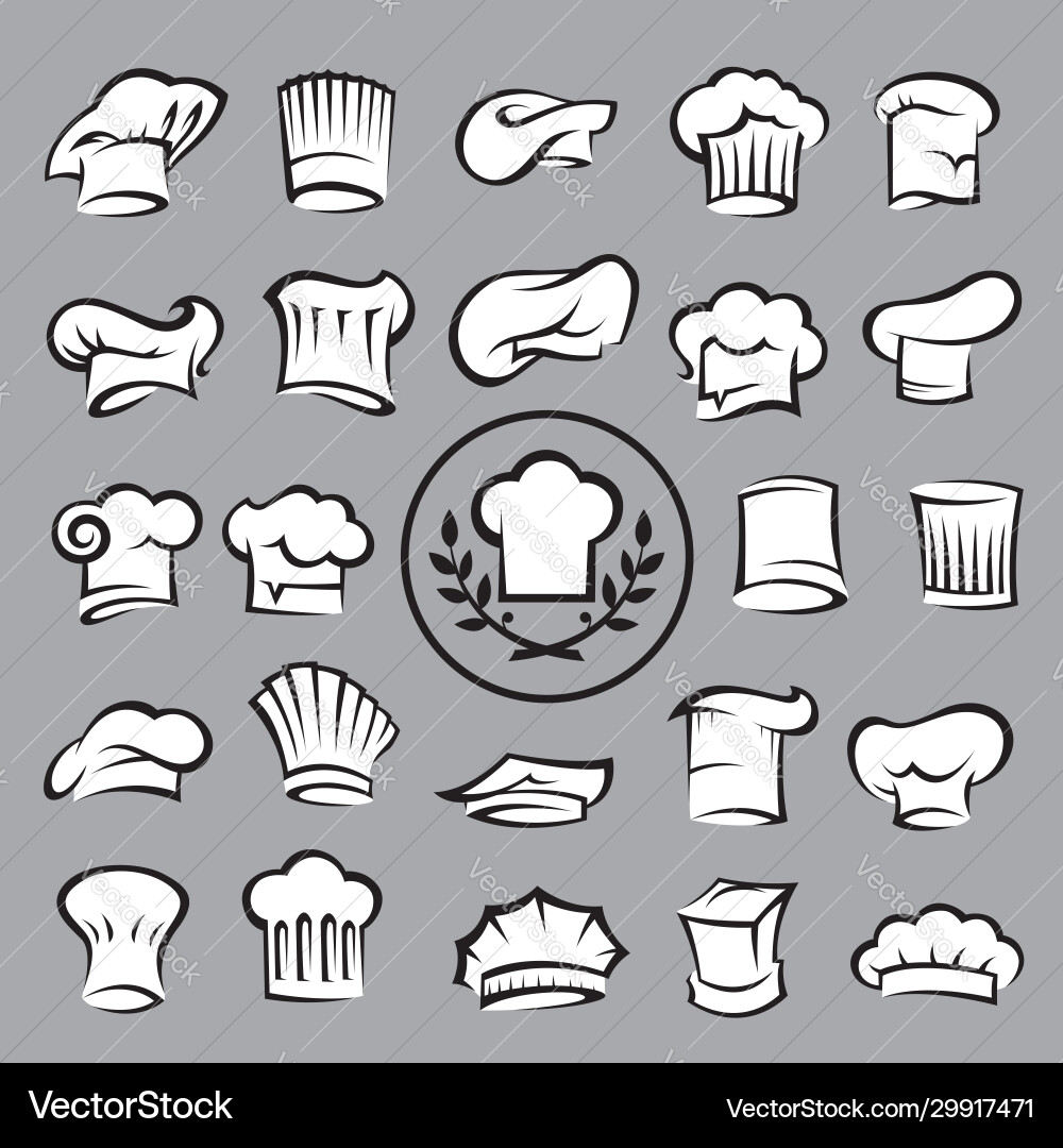 Chef Hat Collection (29917471) – Royalty-Free Vector | VectorStock