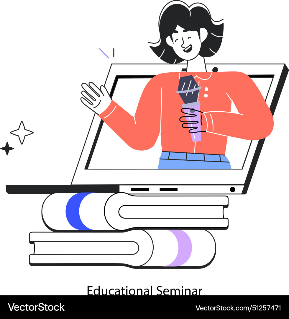 Educational seminar Royalty Free Vector Image - VectorStock