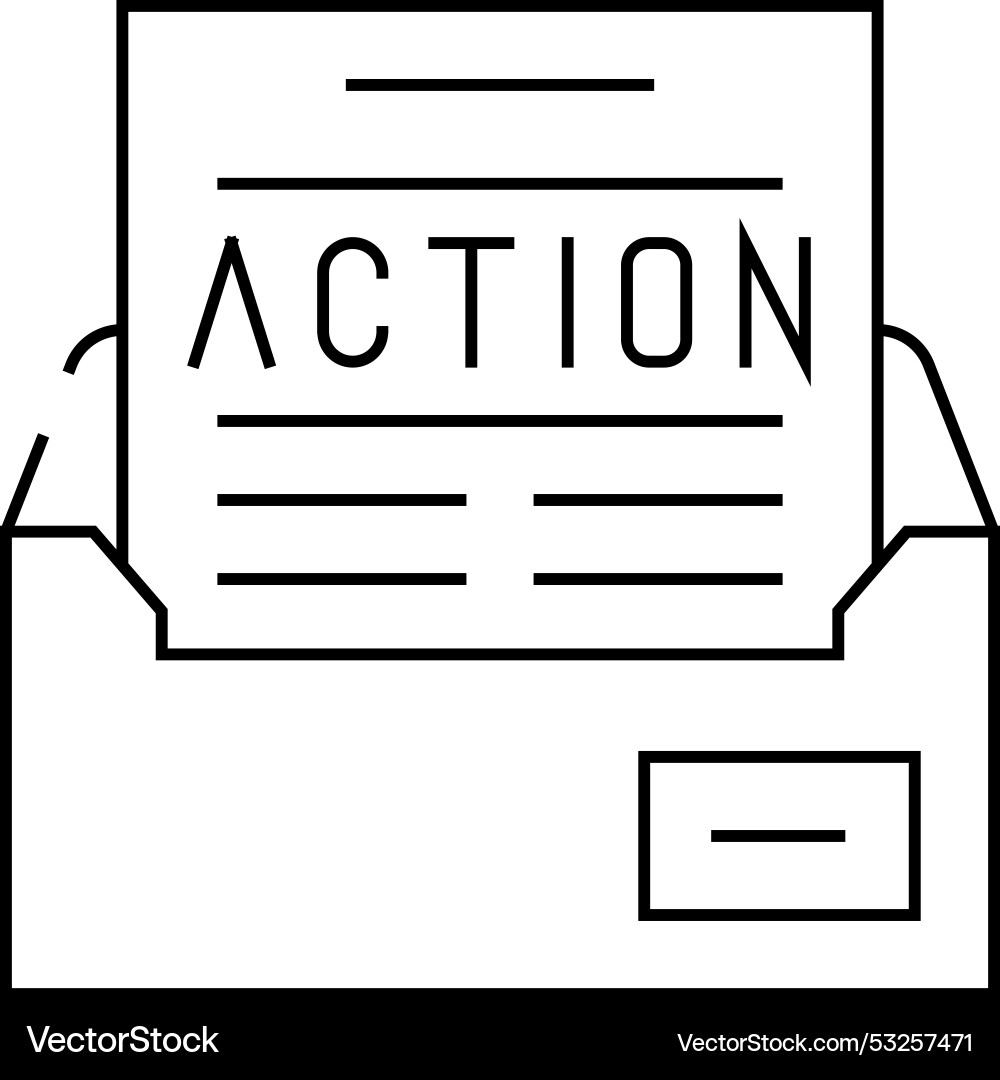 Email message engagement line icon Royalty Free Vector Image