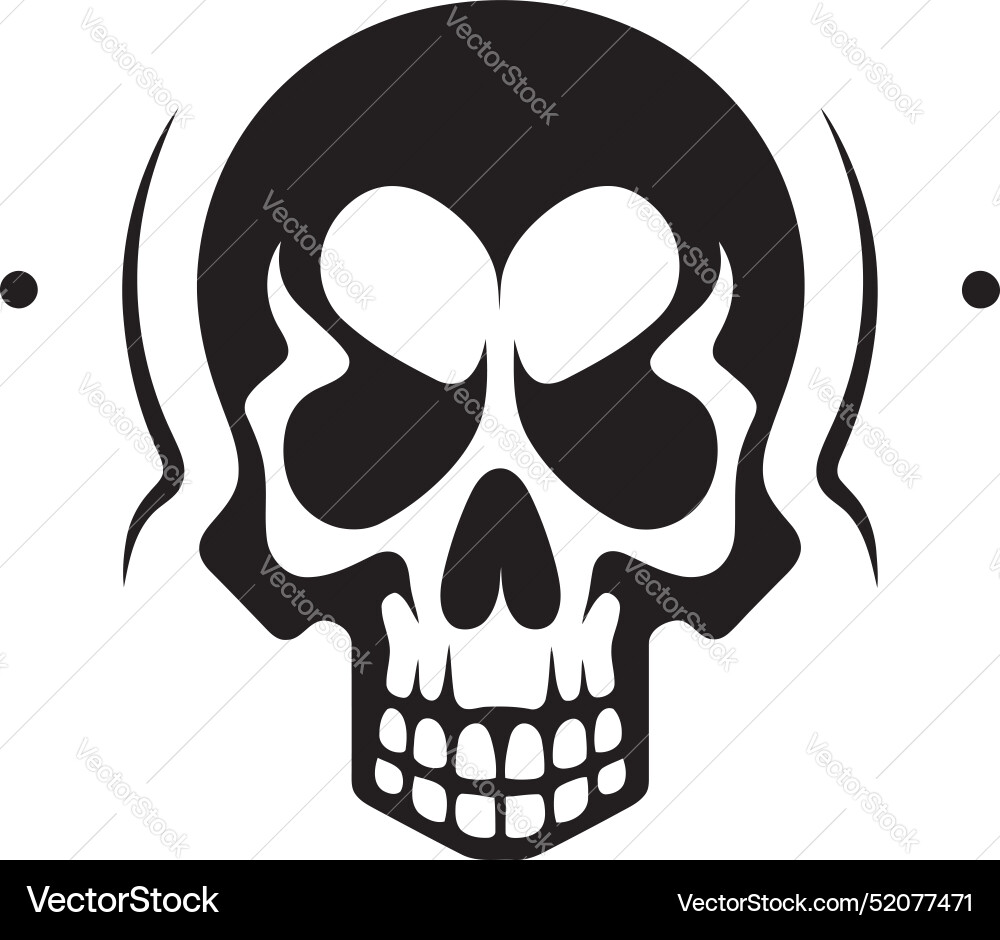 Lethal mark toxic skull logo design icon Vector Image