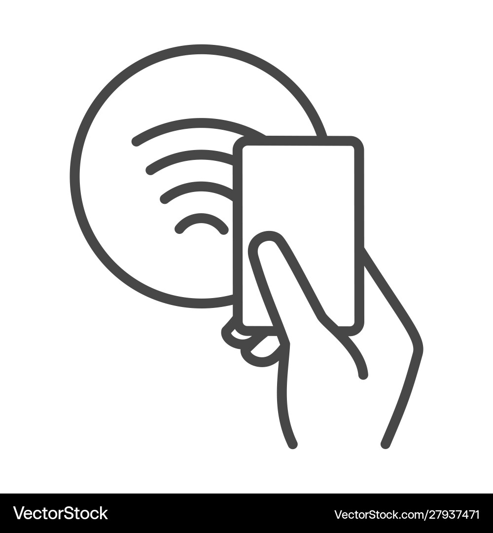 Nfc contactless payments sign Royalty Free Vector Image