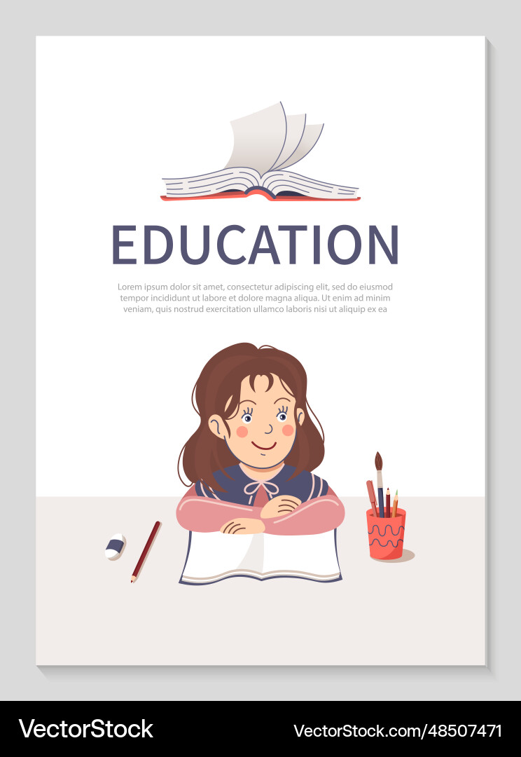 Private tutor flyer template home tuition Vector Image